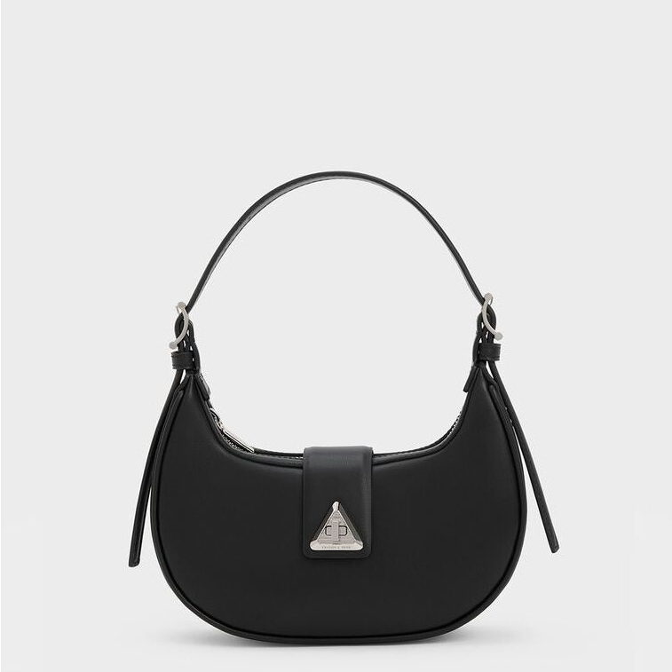 CHARLES＆KEITH Túi đeo vai dáng cong Trice Metallic Accent Belted CK2 ...