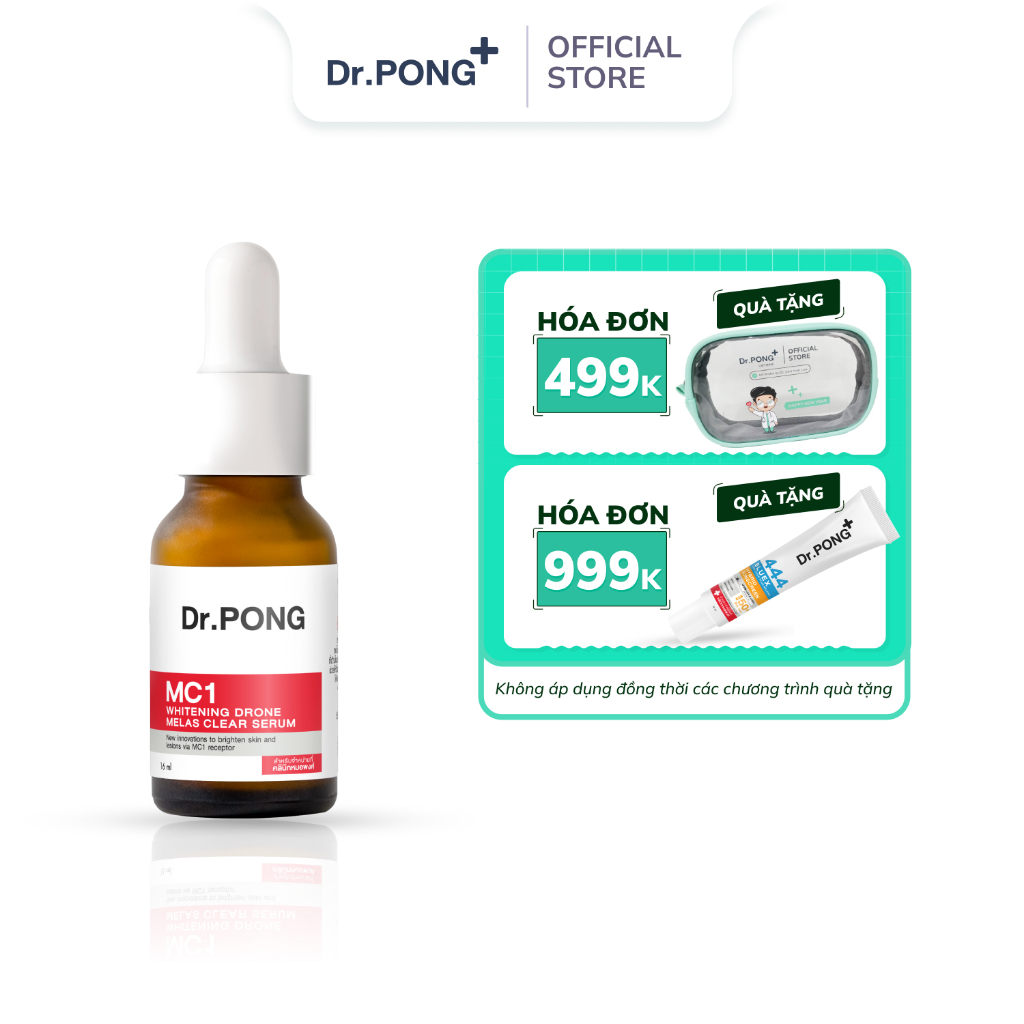 Serum giảm nám, tàn nhang Dr.PONG MC1 Whitening Drone Melas Clear 16ml | Shopee Việt Nam
