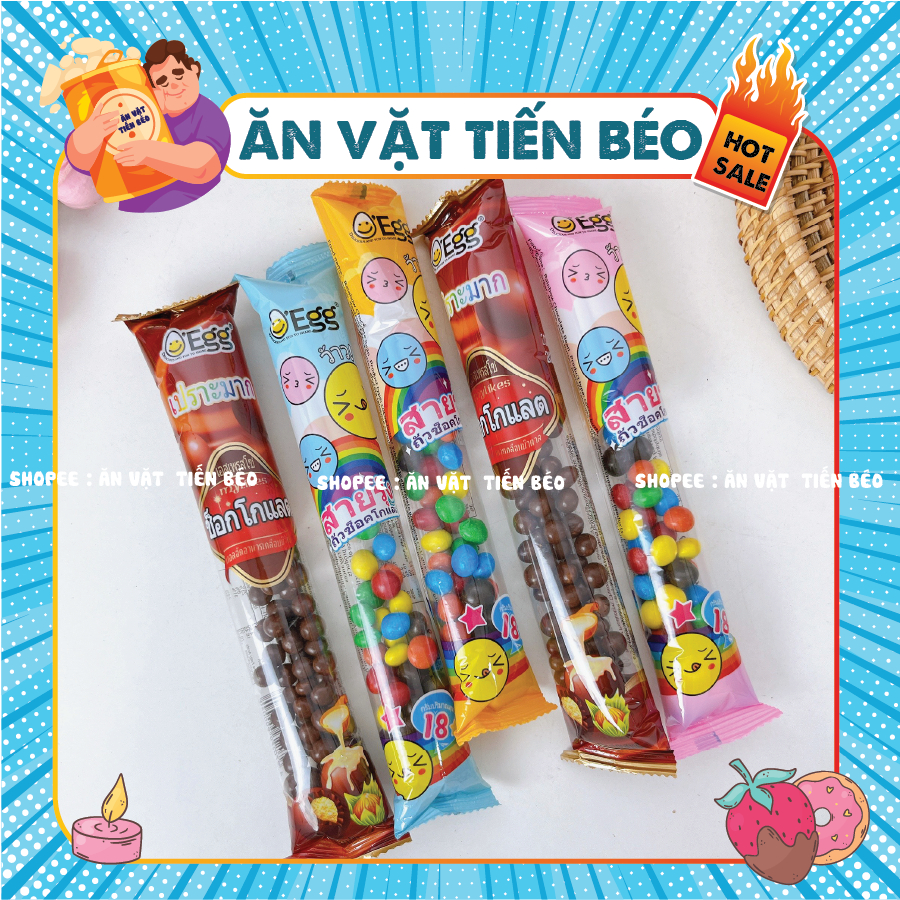 Kẹo Socola Sữa , Socola Trái Cây Thái Lan , đồ ăn vặt tuổi thơ (gói 12g ...