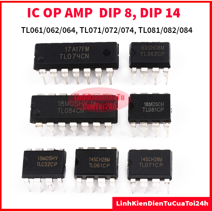 IC OP AMP TL061, TL062, TL064, TL071, TL072, TL074, TL081, TL082, TL084 ...