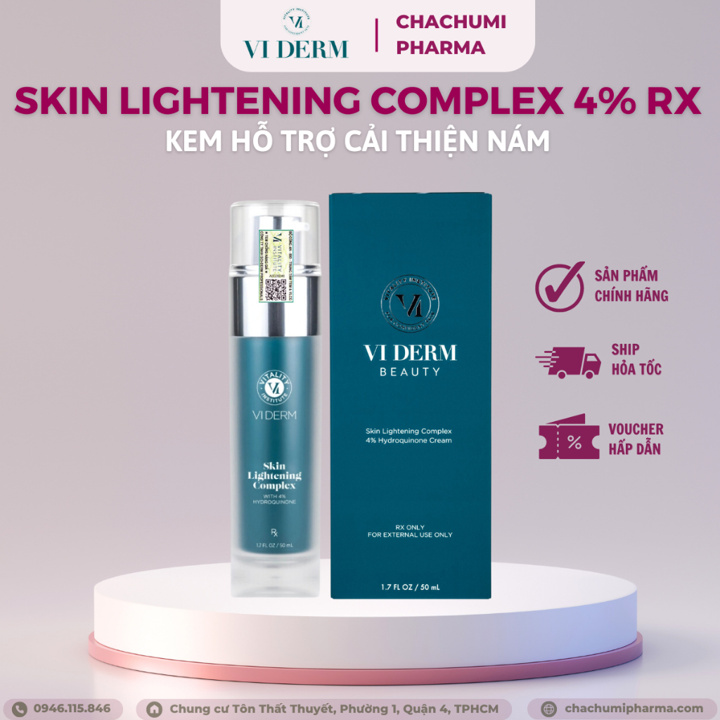 Kem Nám, Sáng Da VI Derm Skin Lightening Complex 4% Rx 50ml Viderm | Shopee Việt Nam