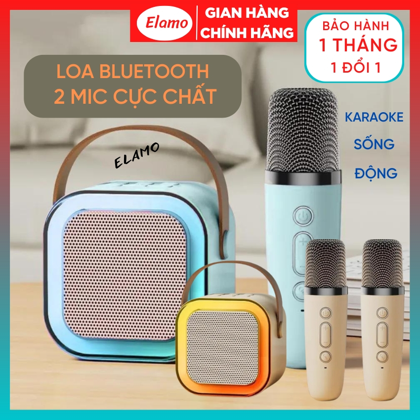Loa Bluetooth Karaoke Mini K12, Loa Hát Karaoke Mini 2Mic, Loa Không ...