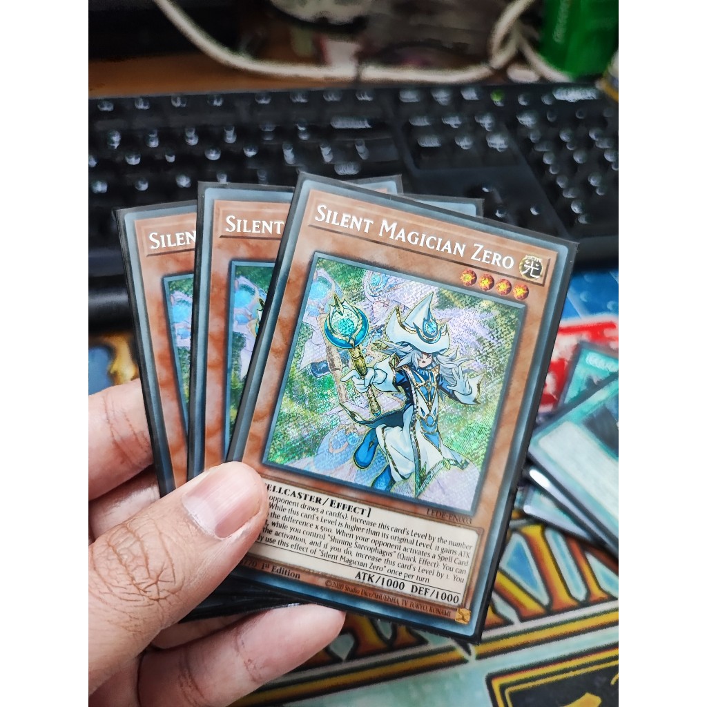 [Yugioh Funny Shop] 1 lá thẻ bài Silent Magician Zero - LEDE-EN003 - Secret Rare 1st Edition ...