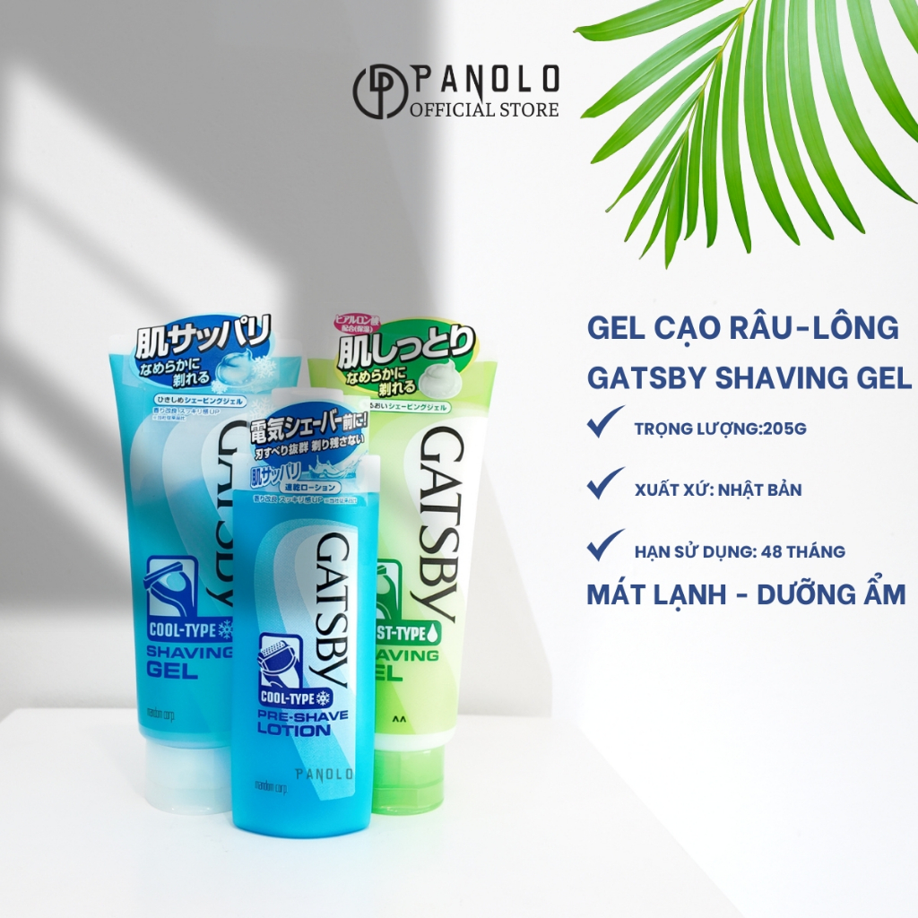 Gel Cạo Râu Mát Lạnh Dưỡng Ẩm Gatsby Shaving Gel 205g, Gel Cạo Lông Nội Địa Nhật Bản | Shopee ...