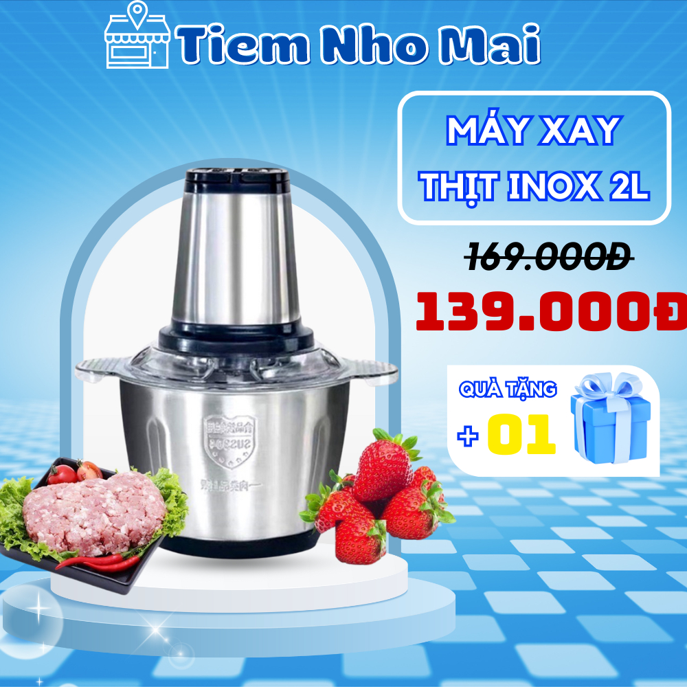 Máy Xay Thịt Đa Năng Chất Liệu Cối Xay Inox Chuẩn 304 Chống Gỉ 2 Tốc Độ ...
