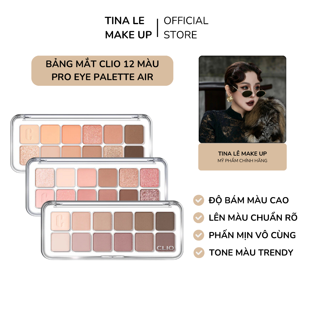 Bảng Mắt Clio 12 Ô Màu Clio Pro Eye Palette Air #02 Rose Connect ...