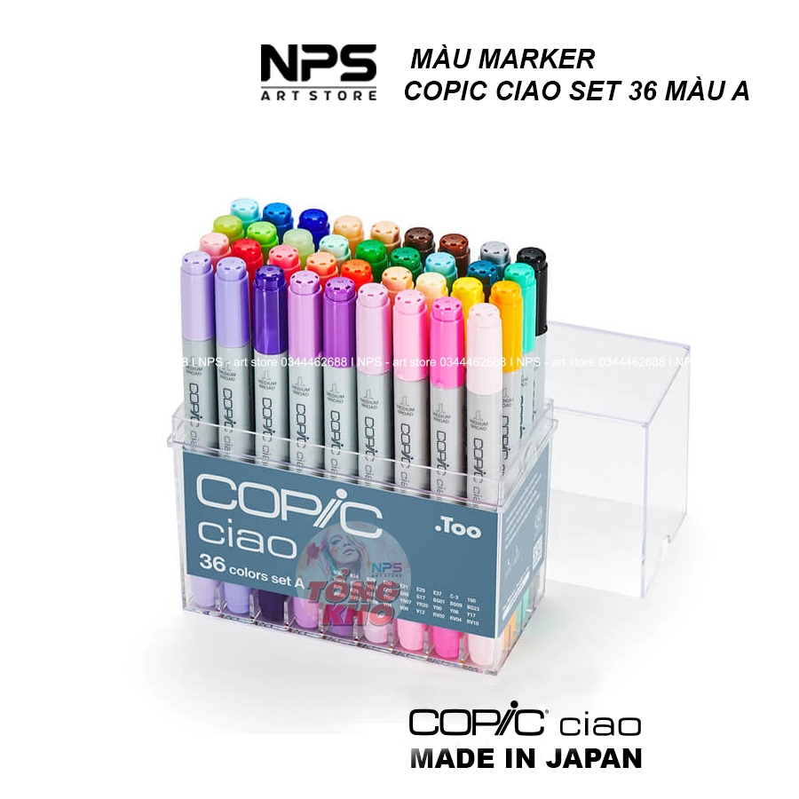 Màu Marker Copic Ciao Set 36 màu, 72 màu [Chính hãng độc quyền ...