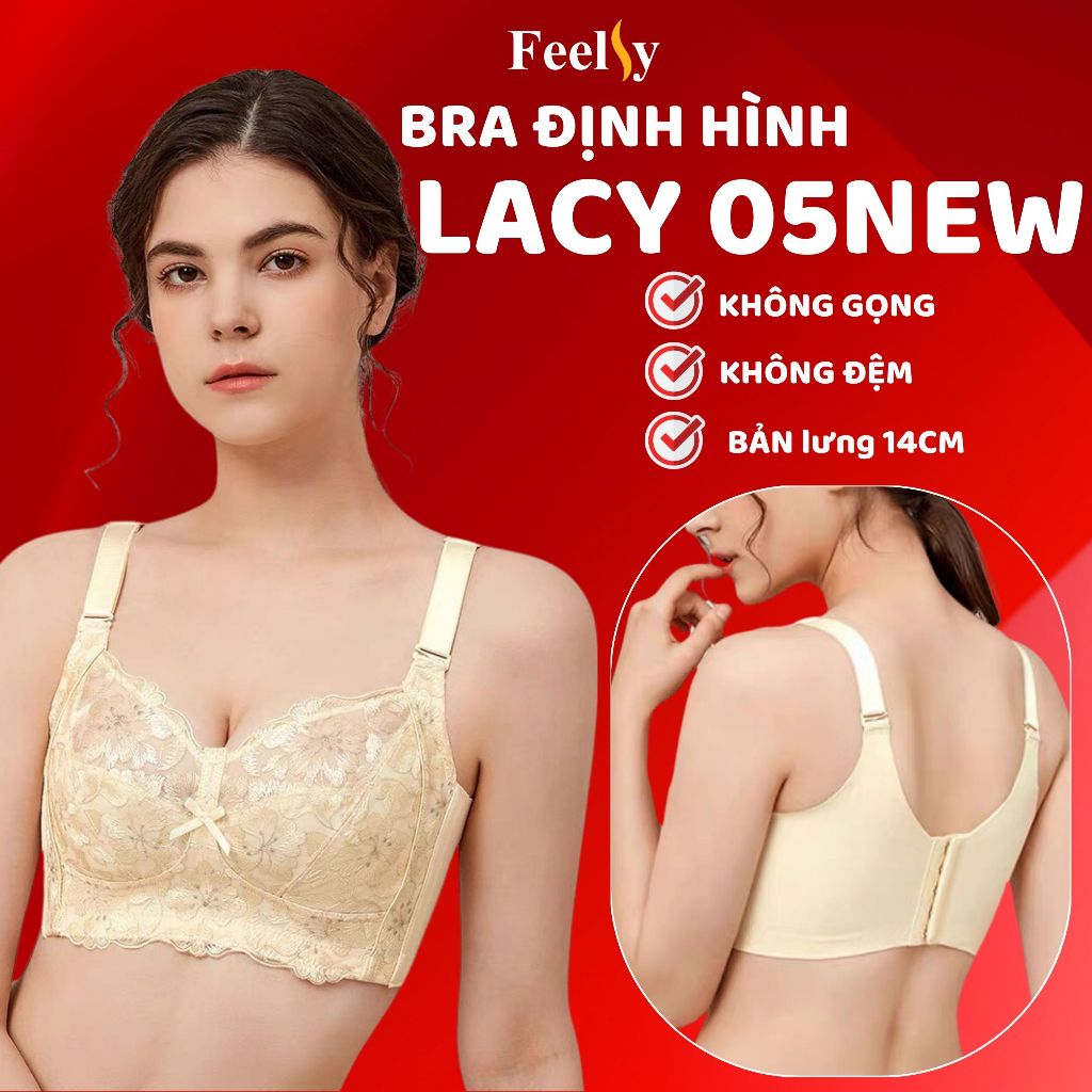 Áo Ngực Định Hình Bản To Bra Feelsy Lacy 05New Giảm Mỡ Lưng Nâng Ngực Chống Xệ | Shopee Việt Nam