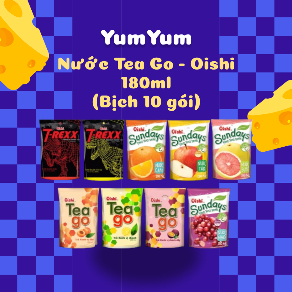[COMBO 10G GÓI] Nước Uống Trái Cây, Nước Tăng Lực Tea Go Oishi các vị ...