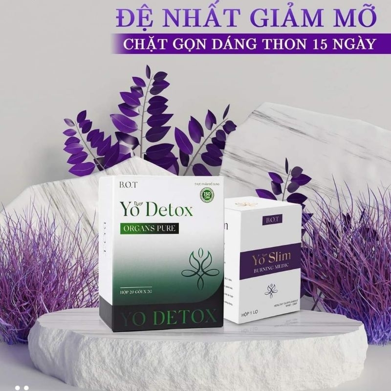Combo Giảm Cân Yo Slim và Yo Detox của B.O.T . Hộp 30 viên. An Toàn Cho ...
