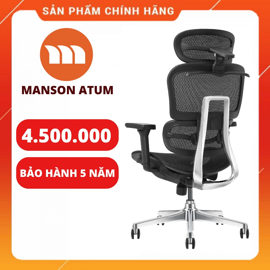 Ghế Manson Atum - Atum Pro 4.0 - Ghế Xoay Văn Phòng Công Thái Học - BẢO ...