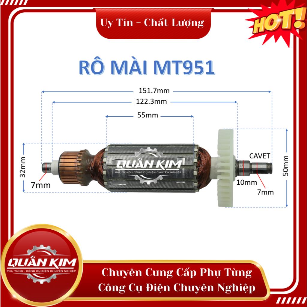 rotor/ruột máy mài MAKTEC MT951 tặng kèm chối than cao cấp | Shopee ...