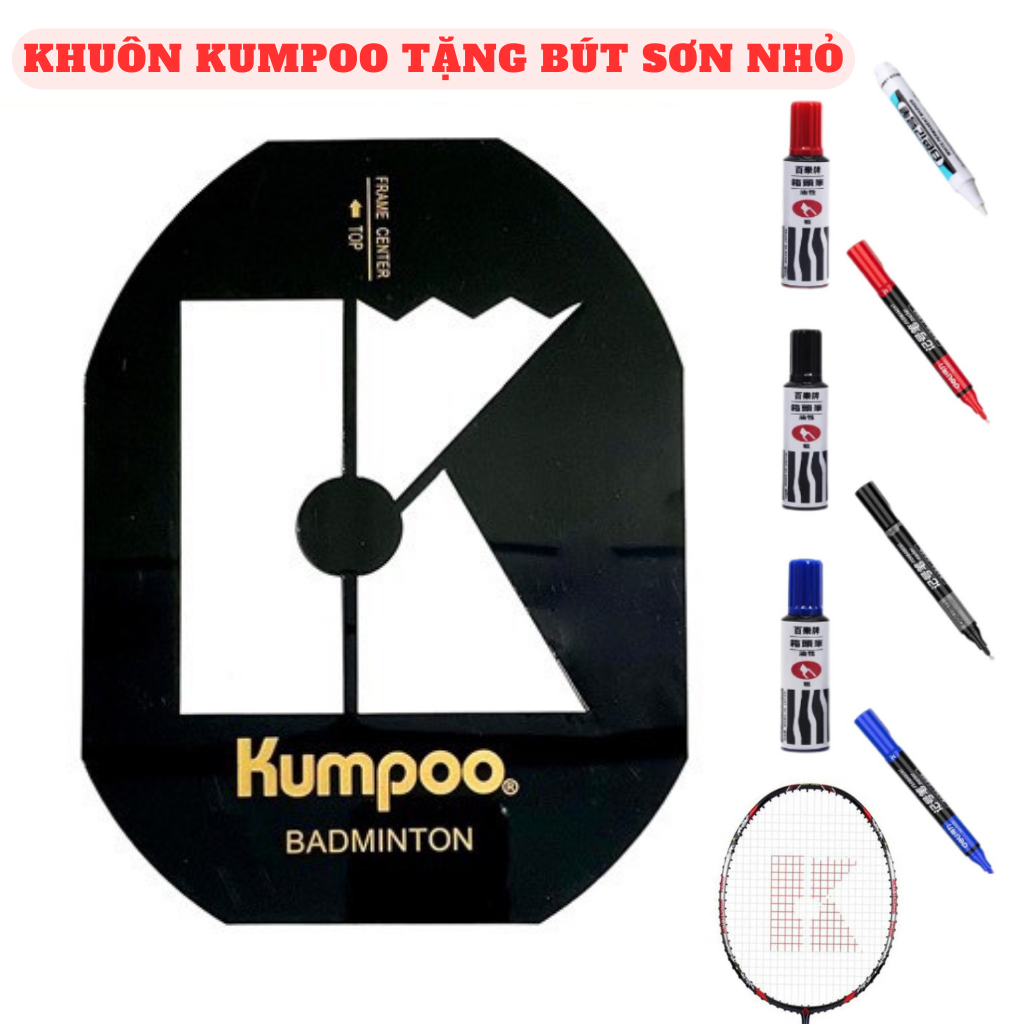 Khuôn sơn Logo vợt cầu lông yonex victor lining mizuno lindan kumpoo tặng kèm bút sơn | Shopee ...