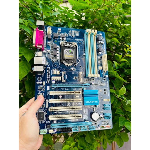 Main Giga P75 4 khe PCI to - 4 khe RAM dùng cho lắp máy CNC, máy chơi ...
