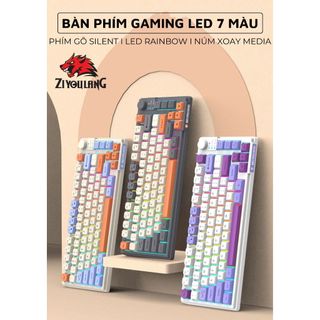 Bàn Phím Máy Tính Gaming LED ZiyouLang K81 PRO XUNFOX Gõ Êm Led 7 Màu ...