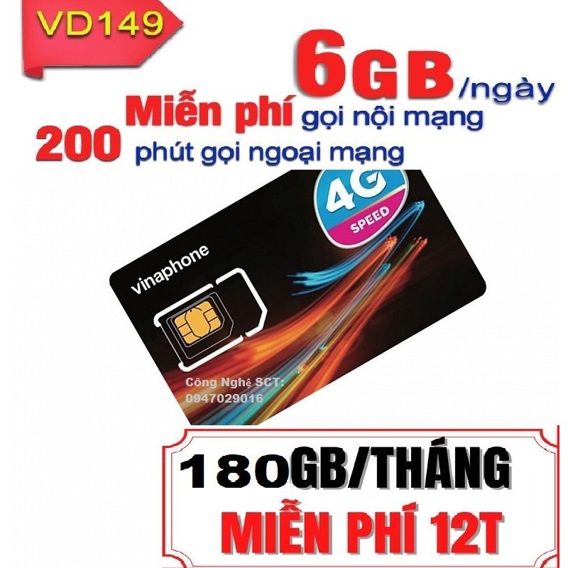 [ BẢO HÀNH 12 THÁNG] SIM 4G VINAPHONE VD149 TD49 D500 FHAPPY U1500 MIỄN PHÍ DATA TRUY CẬP MẠNG ...