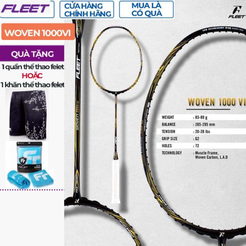 Vợt cầu lông Fleet Woven 1000 VI (Woven 1000VI)- chính hãng | Shopee ...