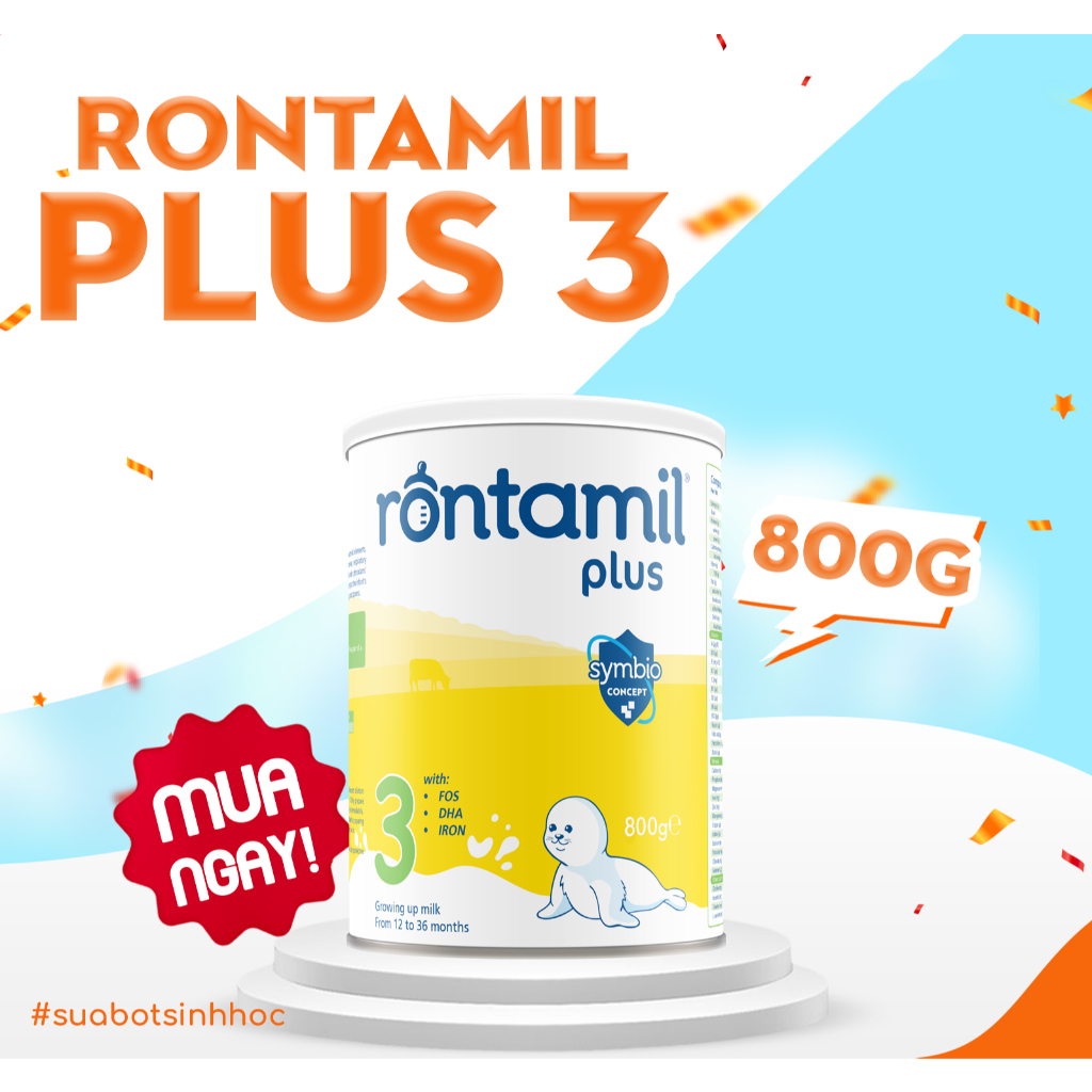 Sữa bột sinh học Rontamil Plus số 3 nhập khẩu Pháp 800g | Shopee Việt Nam