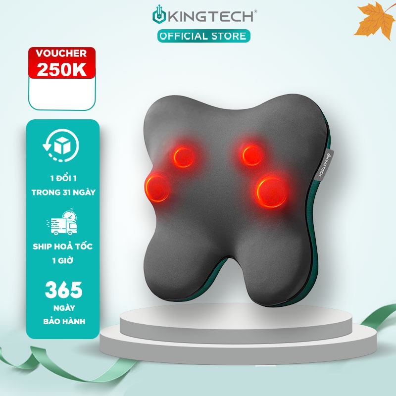 Gối Massage Đa Năng Nhiệt Hồng Ngoại KINGTECH KP-500 - Chuyên Sâu Cổ Vai Gáy, Thắt Lưng - Chính ...