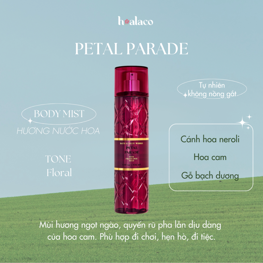 XỊT THƠM TOÀN THÂN PETAL PARADE - BODY MIST Bath & Body Works | Shopee Việt Nam