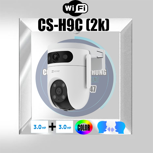 Camera wifi Ezviz H9C (3MP+3MP) xoay ngoài trời (tặng hộp vuông ...