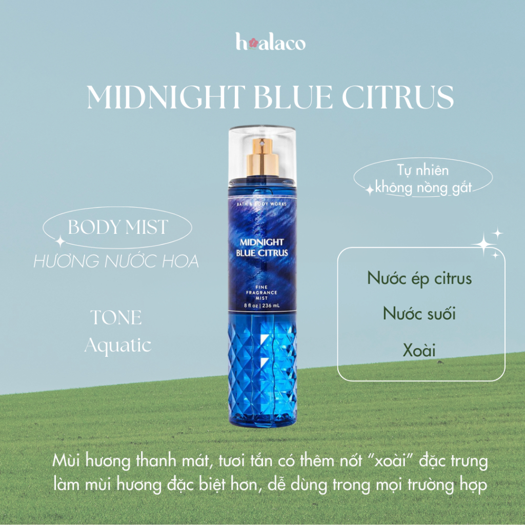 XỊT THƠM TOÀN THÂN BODY MIST MIDNIGHT BLUE CITRUS Bath & Body Works ...