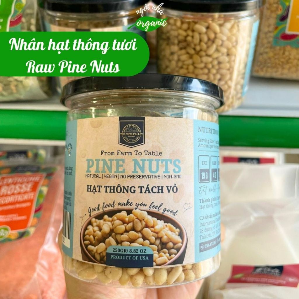 Hạt thông tươi tách vỏ Mỹ - Premium Raw PINE NUTS KERNEL | Shopee Việt Nam