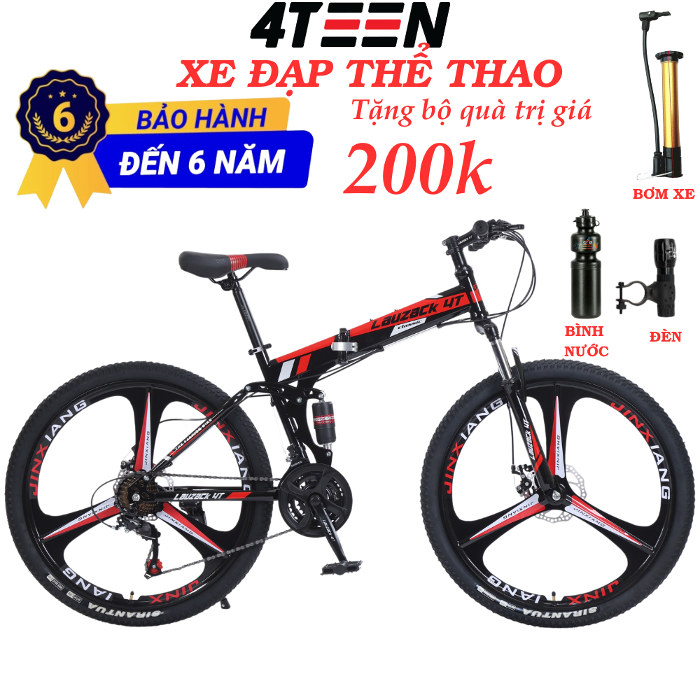 Xe Đạp Gấp Lauzack 4TEEN 2024 26 inch 21 Tốc Độ, Bản Nâng Cấp Mới Nhất, Bảo Hành 6 Năm | Shopee ...