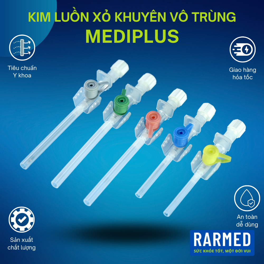 Kim luồn xỏ khuyên tai không đau MEDIPLUS vô trùng y tế - Nhiều cỡ ...