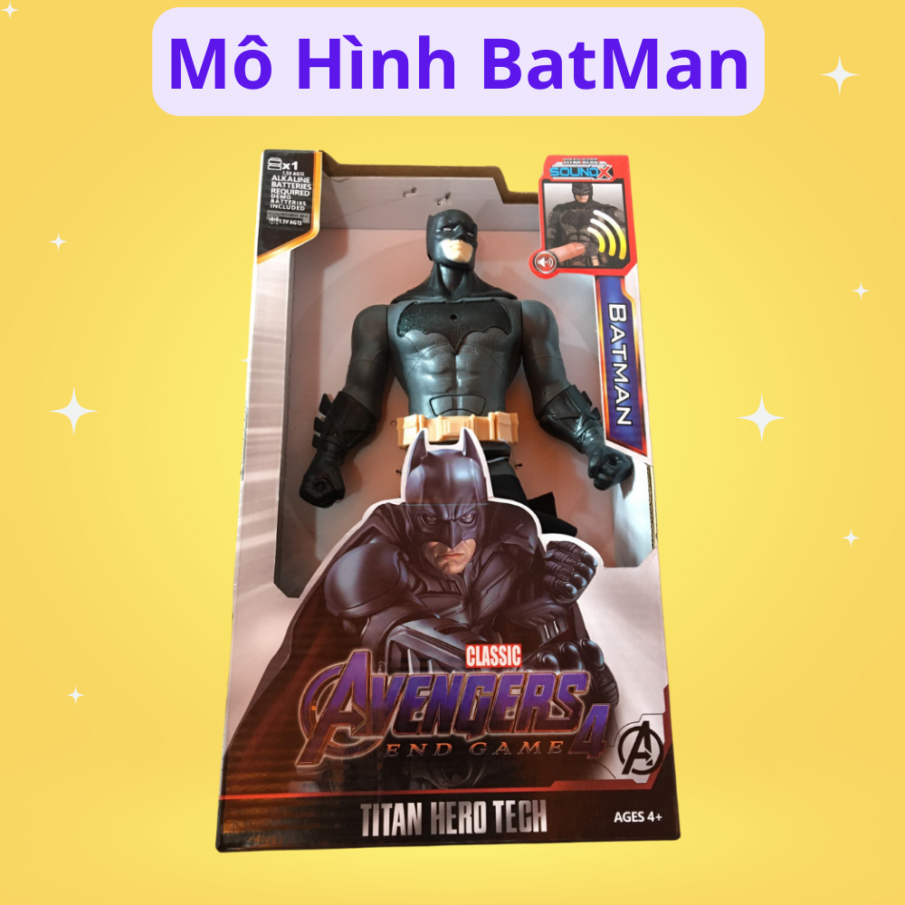 Mô hình Batman người dơi cao 30cm nhựa cao cấp siêu bền cử động khớp ...