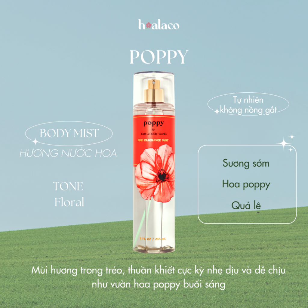 XỊT THƠM TOÀN THÂN BODY MIST POPPY - Bath & Body Works | Shopee Việt Nam