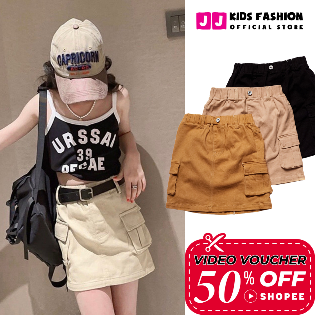 Chân váy kaki túi hộp thời trang cho bé gái full size từ 15kg đến 45kg | JJ Kids Fashion ...