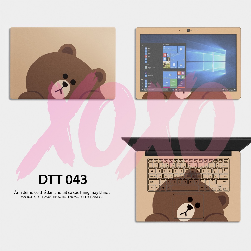 Skin Laptop 25 Mẫu Cute - Decal Dán Laptop có cho Dell, Hp, Asus ...