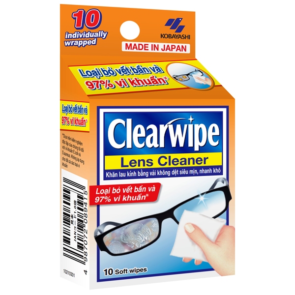 Hộp Khăn Lau Kính Clearwipe - Clearwipe Lens Cleaner (10 Cái/Hộp ...