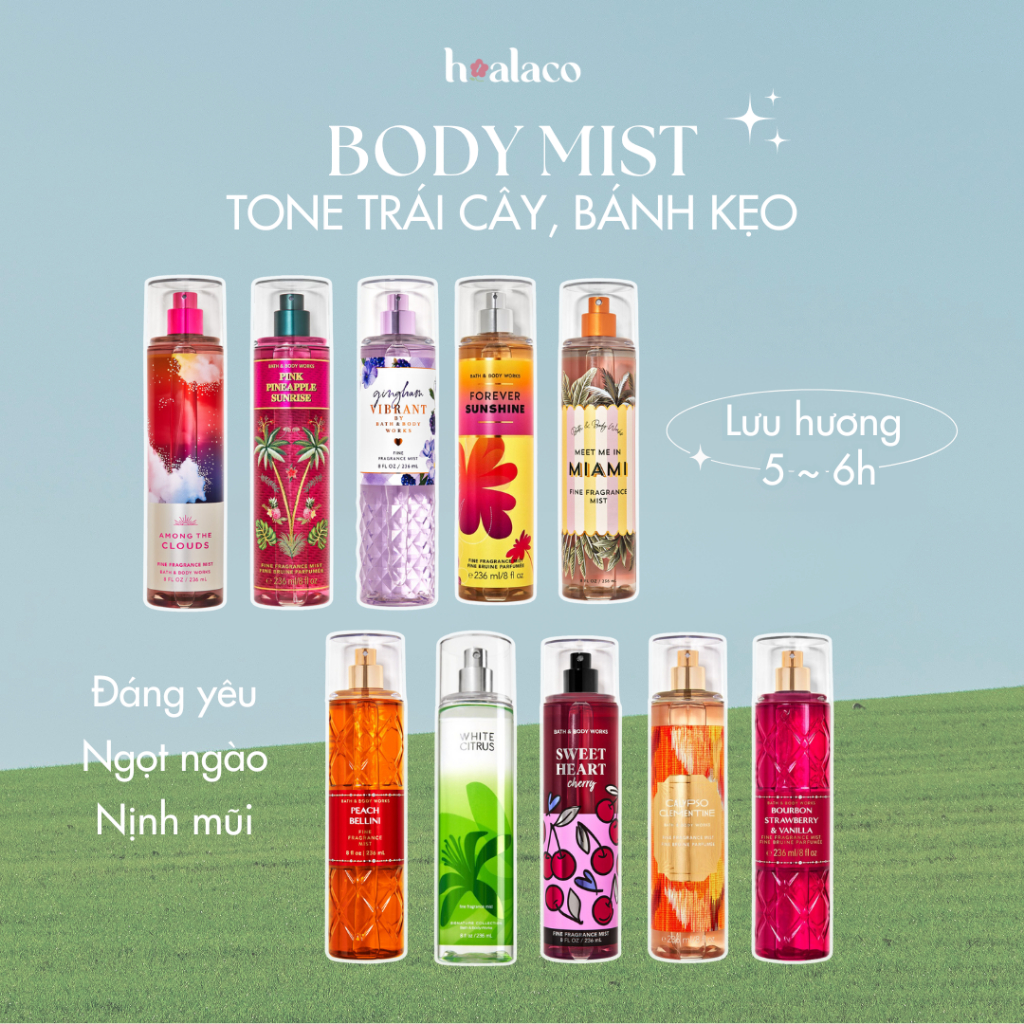 [Mùi bánh kẹo trái cây] BODY MIST Xịt thơm Bath & Body Works - Victoria ...