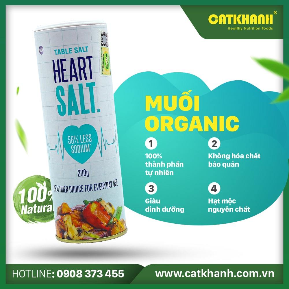 [200gr] Muối Organic HEART SALT Cho Người Cao Huyết Áp (nhập khẩu Úc ...