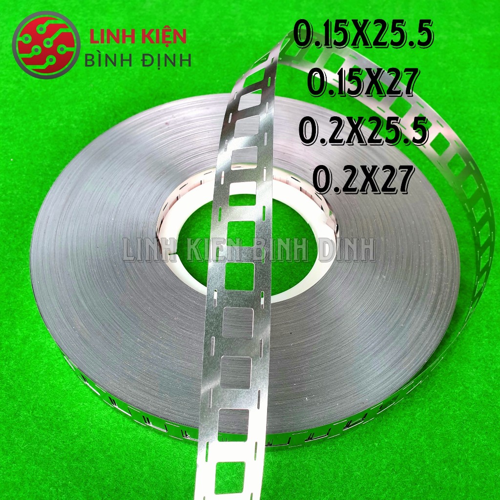 ( MUA 10 MÉT TẶNG 2 MÉT) Kẽm đôi hàn cell pin, Loại kẽm vuông niken ...