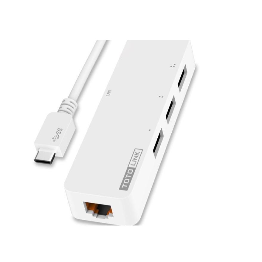 Bộ chuyển đổi USB Type-C sang Ethernet RJ45 Gigabit và 3 cổng USB 3.0 TOTOLINK U1003C | Shopee ...
