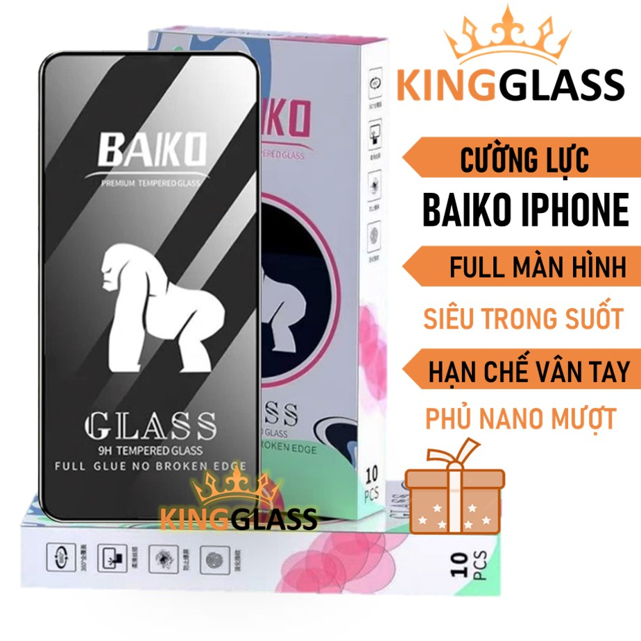 Kính cường lực Baiko cho iphone 6 6s 7 8 6plus 7plus 8plus x xs max xr ...