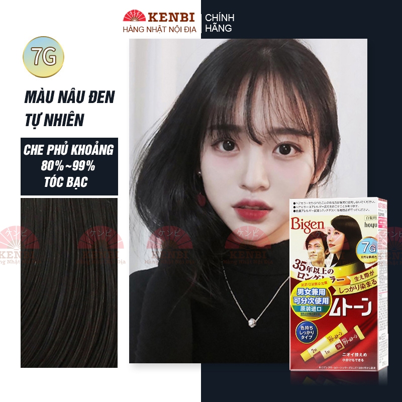 Nhuộm tóc phủ bạc BIGEN, kem nhuộm tóc thảo dược đủ 5 màu tự nhiên 3G ...