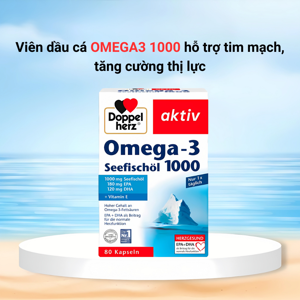 Viên uống dầu cá OMEGA3 1000 tăng cường thị lực, bổ sung DHA,EPA, 180 viên | Shopee Việt Nam