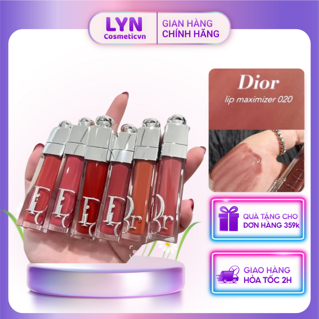 (Tặng túi giấy) Son Dưỡng Môi Dior Addict Lip Maximizer Fullsize và Minisize [Dior 009, 024, 028 ...