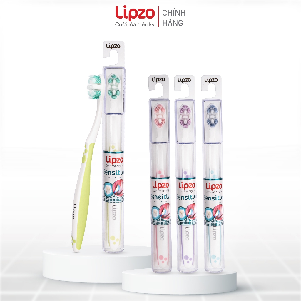 [Combo 3] Bàn Chải Lipzo Sensitive Chỉ Tơ Nha Khoa Kháng Khuẩn Cho Răng ...