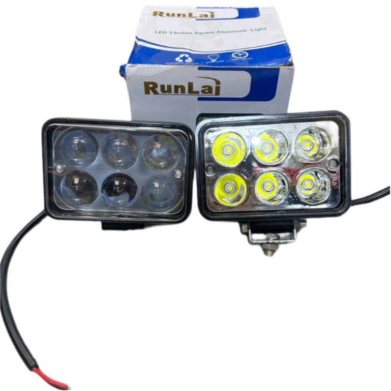 Đèn trợ sáng Runlai, đèn led Runlai 6 mắt Chữ Nhật ánh sáng trắng ...