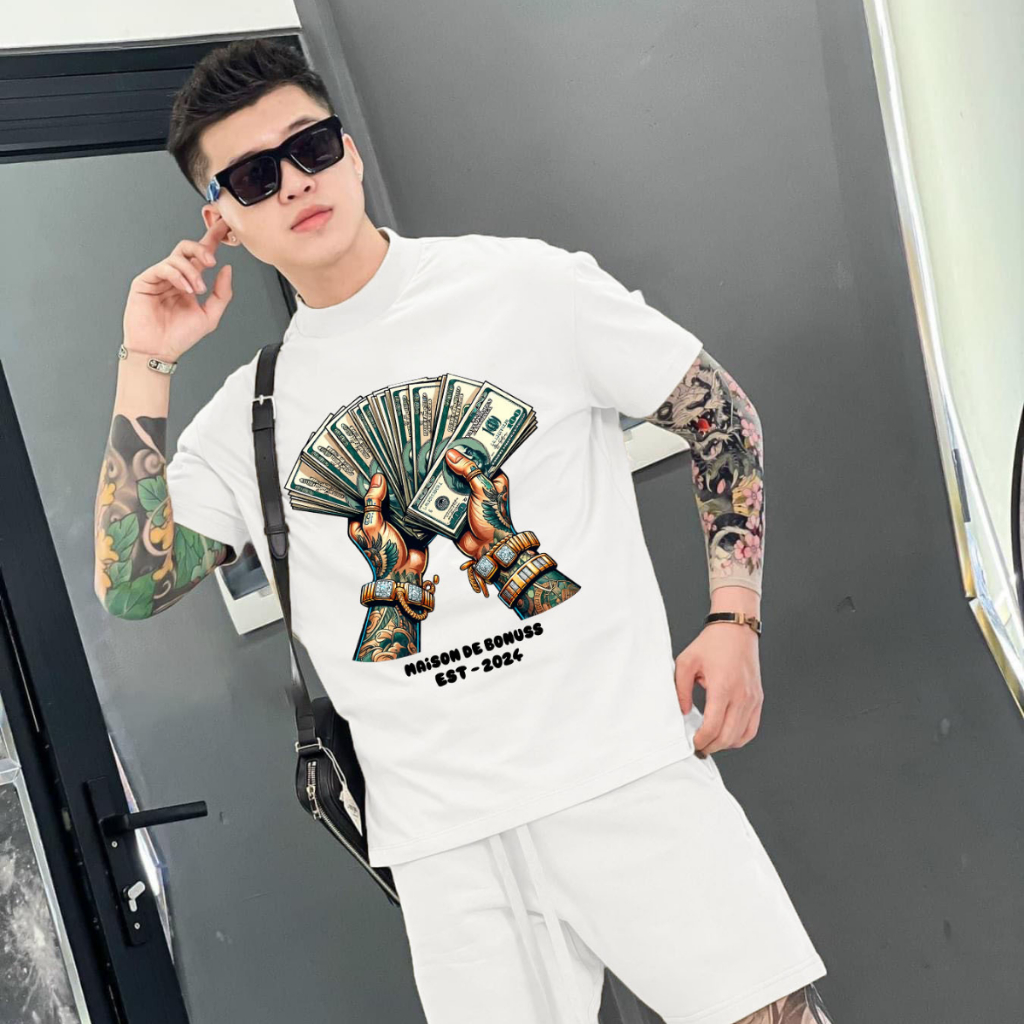 Bộ Cổ Tròn A219 - Bàn tay Dolla Phong Cách Nam Nữ Cao Cấp, Chất Vải ...
