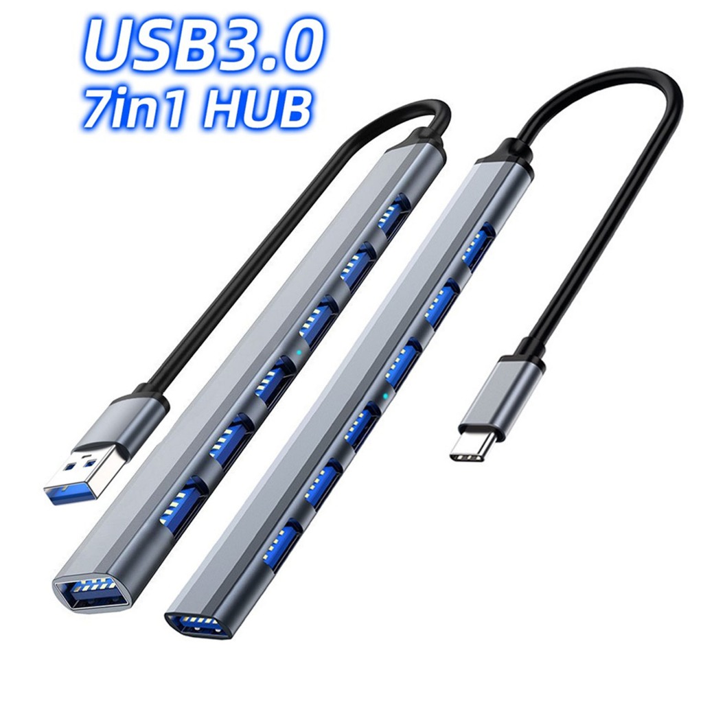 Bộ chia usb 7 cổng tốc độ cao superspeed 5GBPS cho macbook pro 13 15 air mi pro pc laptop ...