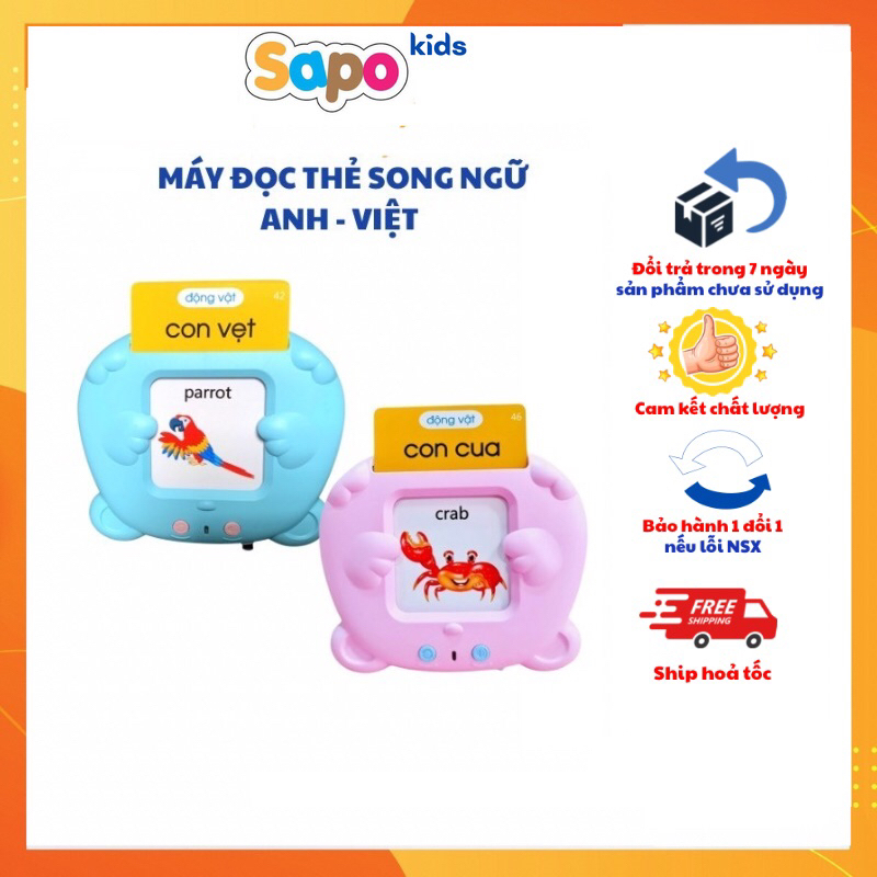 Máy đọc thẻ flashcard song ngữ anh việt giúp giáo dục sớm cho bé sapo ...