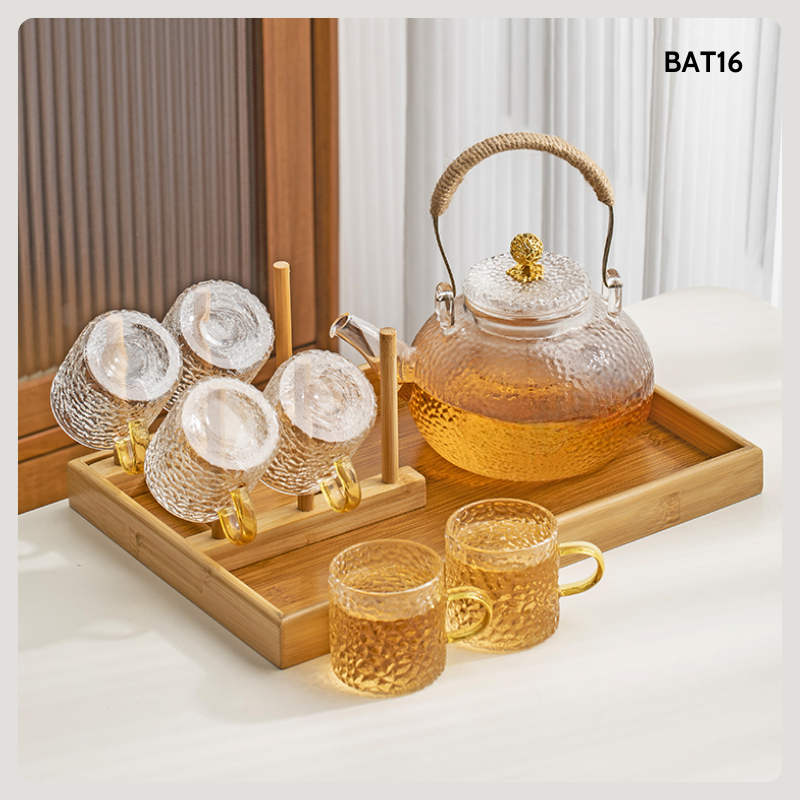 Bộ ấm trà thuỷ tinh chịu nhiệt 700ml - BAT16 | Shopee Việt Nam