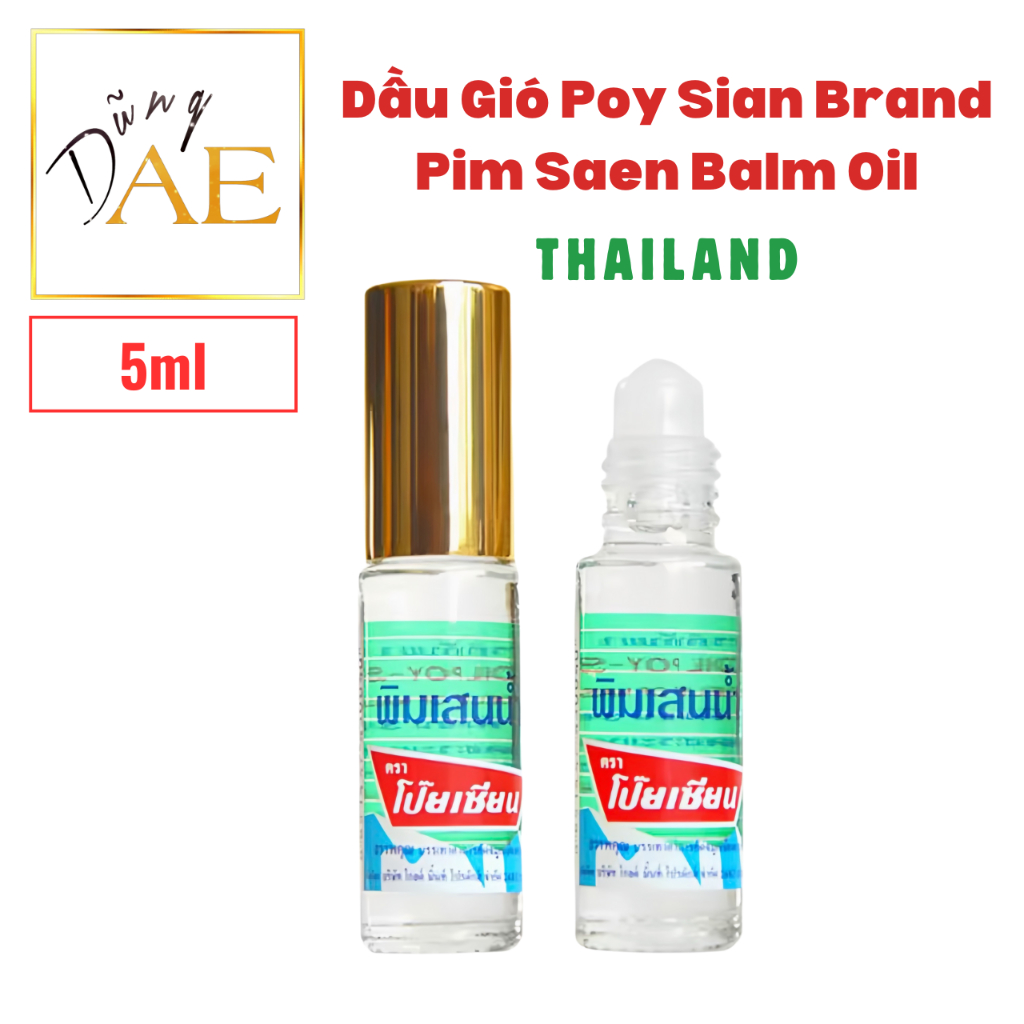 Dầu Lăn Thảo Dược Pim Saen Balm Oil Poy Sian Thái Lan 5mL | Shopee Việt Nam