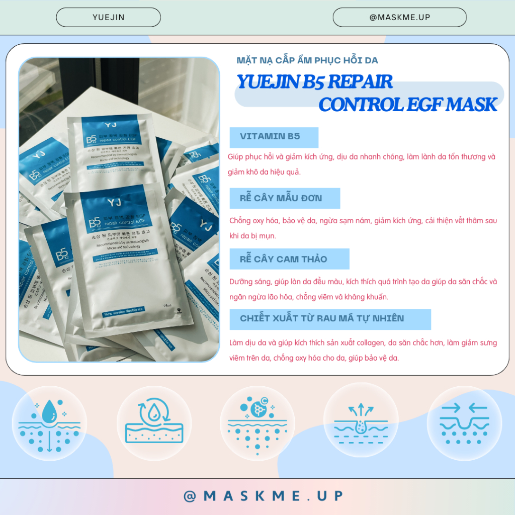 Mask B5 phục hồi cho da nhạy cảm Yuejin | Shopee Việt Nam